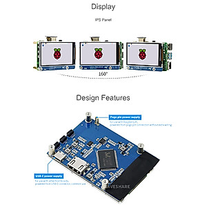 3.2inch HDMI IPS LCD Display (H) Fits Raspberry Pi/Jetson Nano/PC, 480×800, No Touch Screen, Adjustable Brightness