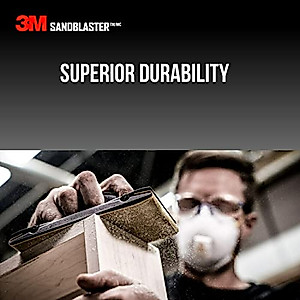 3M 11060-G-6 Sandblaster Sandpaper with No-Slip Grip Backing, Gold, 3-2/3 in. x 9 in, 60 Grit, 6 Sheets/Pack, 10 Count