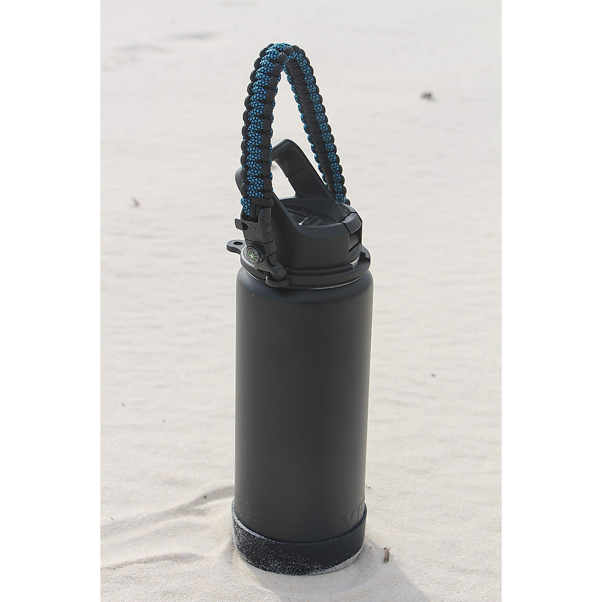 One MissionX Paracord Handle Compatible with Yeti Rambler 36oz 26oz 18oz 12oz 46oz Water Bottles, Durable Carrier Strap - Holder(Diamond Teal/Comp+Starter)