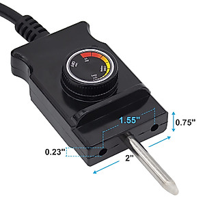 Adjustable Controller Thermostat Probe Cord for Masterbuilt MB20070210/MB25075517 Analog Electric Smokers, Fits Most of Outdoor Cooking Electric Smokers and Grills Heating Element