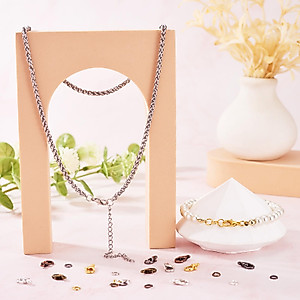 Pandahall 6 Colors Jewelry Finding Kits with 5mm Open Jump Rings & 12x6mm Lobster Claw Clasp for DIY Bracelet Necklace Jewelry Making