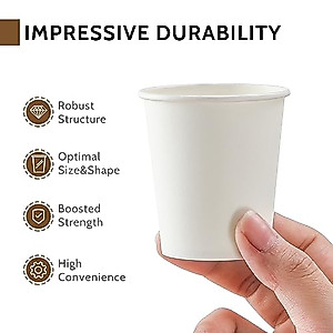 AOZITA 70 Pack 3 oz Paper Cups, White Mouthwash Cups, Disposable Bathroom Cups, Espresso Cups, Paper Cups for Party, Picnic, BBQ, Travel, and Event