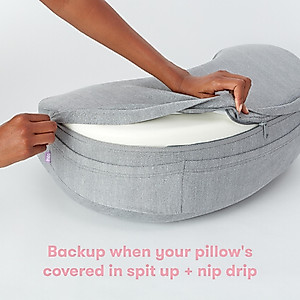 Frida Mom Nursing Pillow Cover, Easy-to-Clean Replacement Cover, Soft Fabric, Machine Washable, Gray