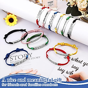 MTLEE 24 Pieces Inspirational Bracelets Gifts for women Graduation Gifts Motivational Quotes Words Engraved Bangle Bracelets Adjustable Birthday Friendship Holiday Gift for Women Girls