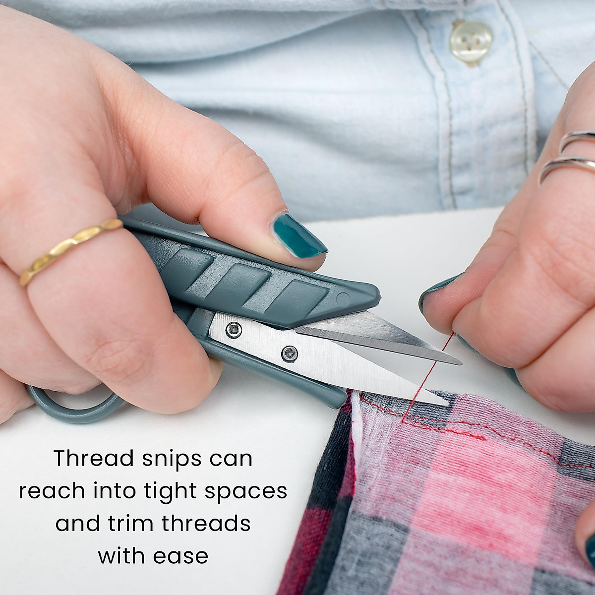 WA Portman 3 pc Fabric Scissor Set - 3 Pack Sewing Scissors for Fabric Cutting - 1 Pair Large Fabric Scissors - 1 Pair Medium Fabric Shears - 1 Pair Thread Scissors Thread Snips - Tailor Scissors