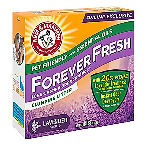 Arm & Hammer Forever Fresh Clumping Cat Litter Lavender, MultiCat 18lb With 20% More Lavender Freshness, Pet Friendly With Essential Oils