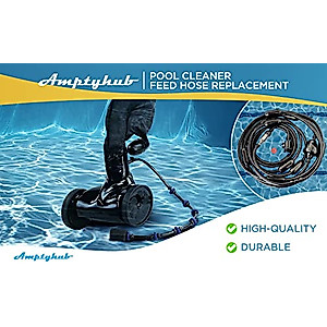 Amptyhub G6 Pool Cleaner Feed Hose Replacement for Zodiac Polaris 280 380 Black Max pool cleaner (Not compatiable With Polaris 360)