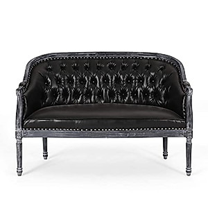 Christopher Knight Home Faye Love Seats, Midnight + Grey