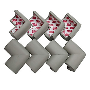 Corner Protector Baby Proof | Corner Guard Child Safety for Babies, Toddlers, Kids | Foam Corner Covers for Furniture, Table, Desk | 8 Pack (Grey)