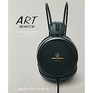 Audio-Technica ATH-A550Z Art Monitor Closed-Back Dynamic Headphones, Black