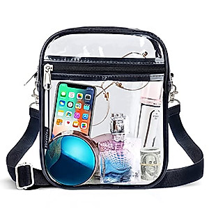 KETIEE Clear Crossbody Bag, Stadium Approved Clear Purse Bag for Concerts Sports Events Festivals