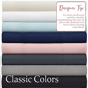 lalaLOOM Twin Bed Sheet Set, Soft Microfiber Hotel Luxury Bedding, Extra Deep Pocket, 3 Piece Sheets and Pillowcase Sets, Breathable Wrinkle, Fade Resistant Easy Care Machine Washable Linen Light Pink