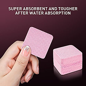 1080 PCS Pink Lint Free Nail Wipes, Eyelash Extension Wipes, Super Absorbent Soft Non-Woven with a Pump Dispenser Bottle Disposable Nail Polish Remover for Polish Clean Acrylic Nails Remover