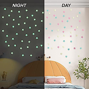 Glow in The Dark Stars for Ceiling, 500 Pcs 3D Star Stickers, Glow Stars for Kids Room Decor and Cool Room Decor