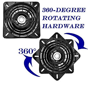 10Inch Bar Stool Swivel Plate Heavy Duty, Chair Swivel Base with Solid Ring of Ball Bearings, 600lbs Capacity Replacement Swivel Seat Parts Lazy Susan Hardware for Barstools Recliner Chair Boat