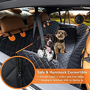 URPOWER Dog Seat Cover Car Seat Cover for Pets 100%Waterproof Pet Seat Cover Hammock 600D Heavy Duty Scratch Proof Nonslip Durable Soft Pet Back Seat Covers for Cars Trucks and SUVs