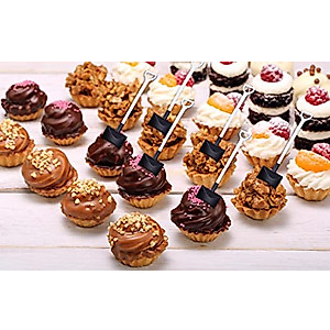 OaaXbbECco Novelty Mini Shovel Shape Spoons Cute Disposable Plastic Dessert Spoons (50 black+white model 2)