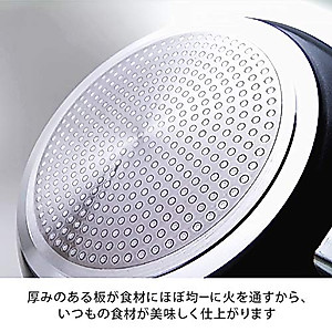 ダイレクトテレショップ Direct Teleshop Flavor Stone 9.4 inches (24 cm) Frying Pan Saute Pan Single Item (Red) Non-stick