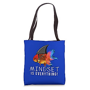 Everything Is Mindset Shark Vintage Fin Goldfish Tote Bag