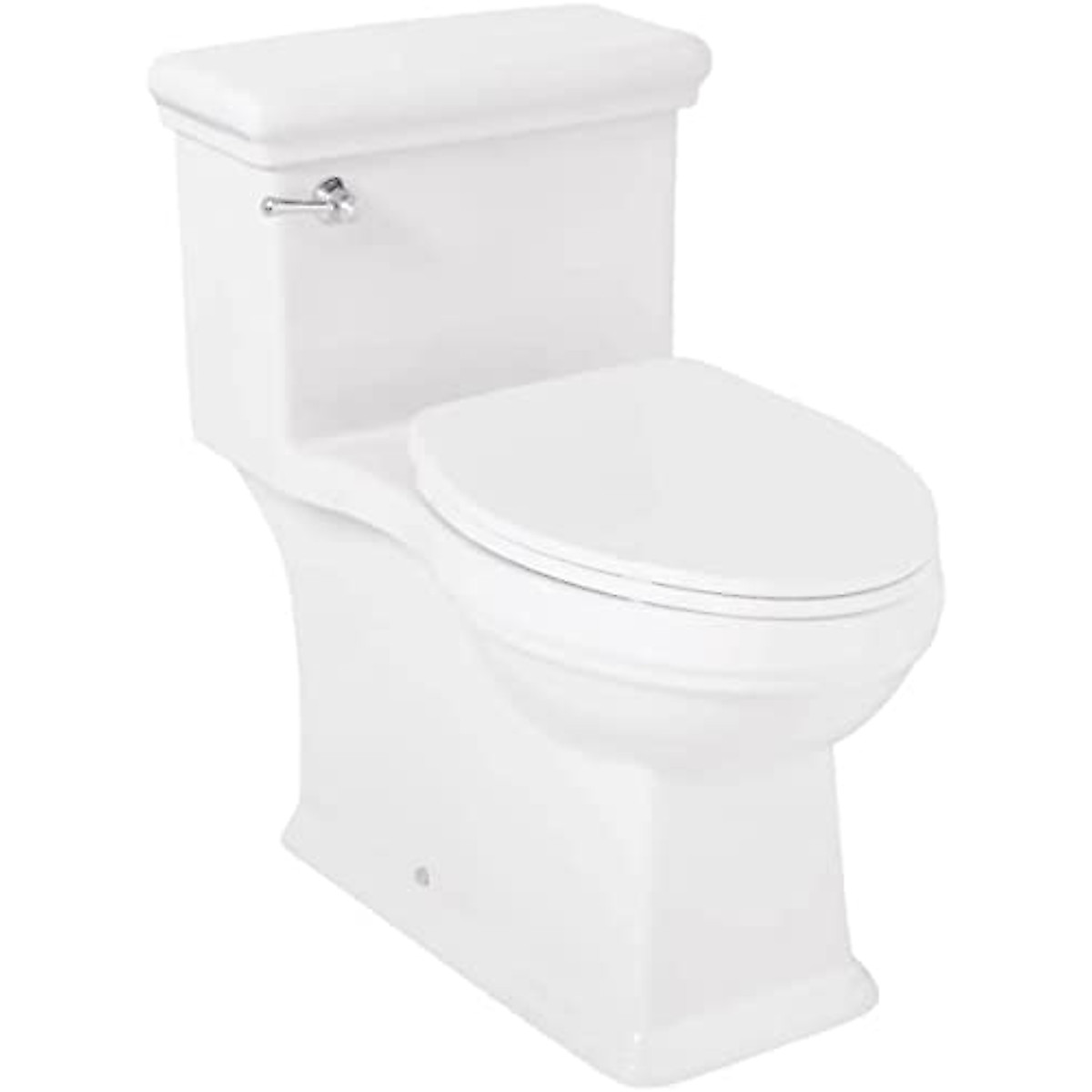 Signature Hardware 948416-12-L Key West 1.28 GPF One Piece Elongated Skirted Chair Height Toilet - Seat Included