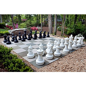 MegaChess Giant Oversized Premium Complete Set of Chess Pieces with 25 Inch Tall King - Black and White