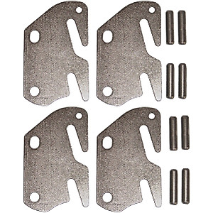 Belle and the Yank Bed Rail Hook Plates - Double Hook Fits 2" On Center Bracket or Bed Post - Heavy 13 ga.Steel Hooks - Made in USA (4, 1-1/4")
