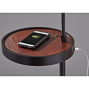 Adesso Oliver Wireless Charging Shelf Floor Lamp