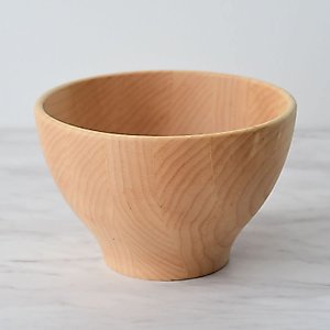365methods Natural Wood Maple Rice Bowl, Bowl, M, 5.5 inches (14 cm)