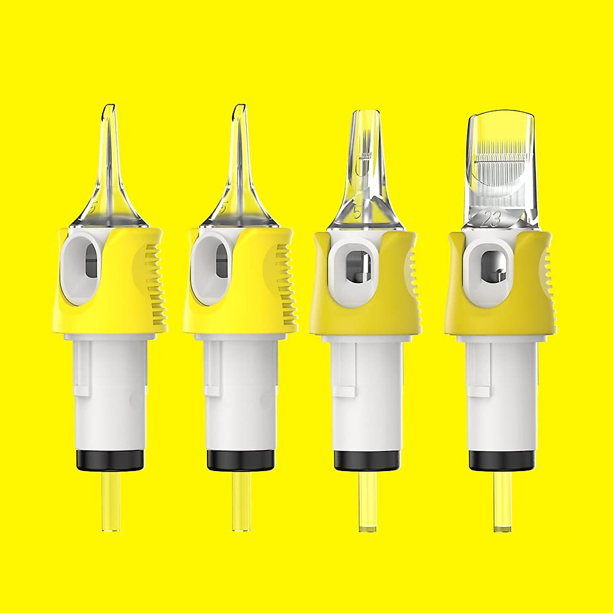 Hawink 3RL Tattoo Needles Cartridge #10 Bugpin 3 Round Liner X-Taper 16PCS with Membrane Professional Disposable Finger Ledge Cartridges EN05S-FG-16-1003RL