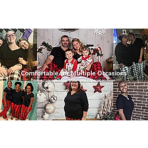 Women's Plus Size Pajamas Set,Long Sleeve Tops and Plaid Pants Night Shirt Soft Pjs Loungewear Sleepwear Sets 3X 4X 5X