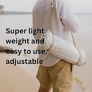 Nomadic State of Mind Yoga Mat Carrier | Durable Woven Rope | Adjustable Strap for Carrying | Exercise Mat Sling | Lightweight | Fits All Mat Sizes (Camel)