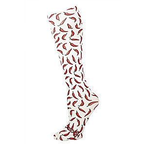 HOCSOCX Chili Peppers Knee-High Liner Socks Breathable Moisture-Wicking Protection for Field Hockey, Ice Hockey, and Soccer