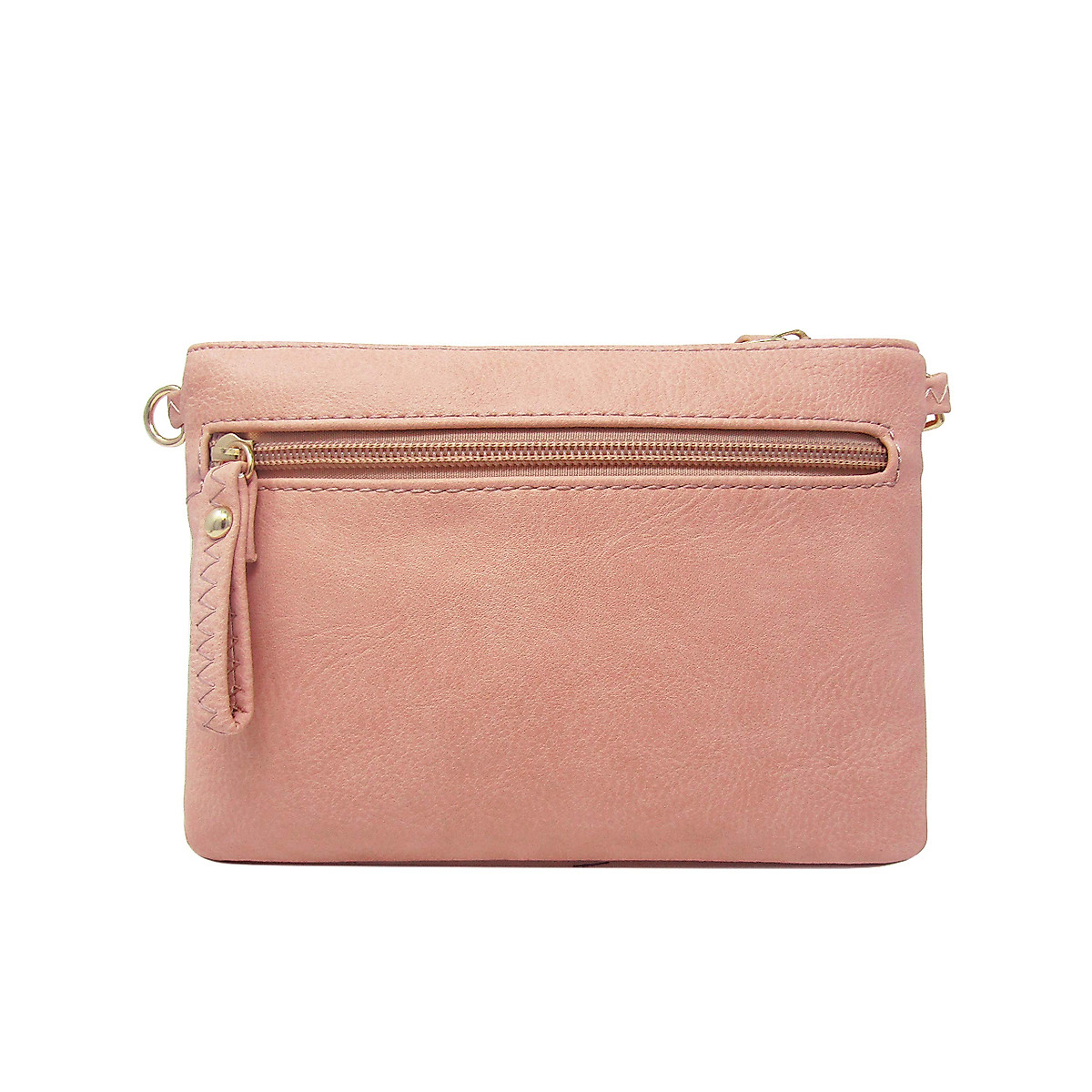 Solene Women's Detachable Wristlet Crossbody Bag With Multi Zipper Pockets-WU001L(Charcoal Grey)