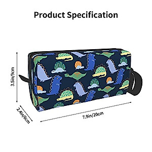 OPZAEUV Cute Dinosaur Fashionable Pencil/Pen Case, Portable Stationery With Zipper For Teenage Men Women, Pencil Pouch Cosmetic Storage Bag
