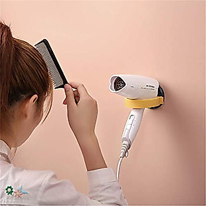 ZKG Wall Mounted Hair Dryer Holder Blower Organizer Bathroom Hair Drier Holder Bathroom Shelf Plastic Bathroom Accessories