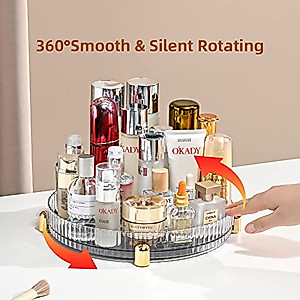 360 Roating Makeup Vanity Countertop Organizer, Spinning Base Organizer for Spices, Decoratice Rack Trays for Kitchen, Cosmetic, Perfume Storage