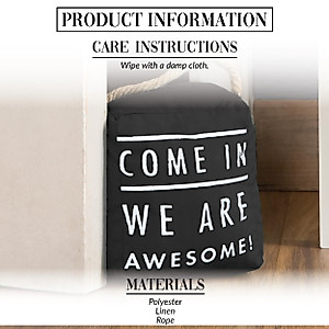 Pavilion Gift Company 72197 Come in Door Stopper, 5 x 6 , Black