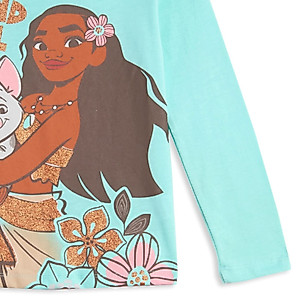 Disney Moana Infant Baby Girls 2 Pack T-Shirts White/Blue 18 Months