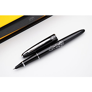 Picasso 606 Ultrafine Accounting Fountain Pen EF Nib Original Box (Black)