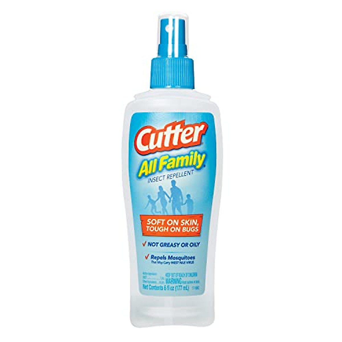 Cutter All Family Insect Repellent, Mosquito Repellent, Repels Ticks, Gnats, Fleas and More, 7% DEET (Pump Spray) 6 Ounce