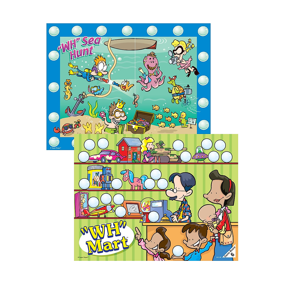 Super Duper Publications | WH Chipper Chat® Magnetic Game with Magic Wand | Educational Learning Resource for Children