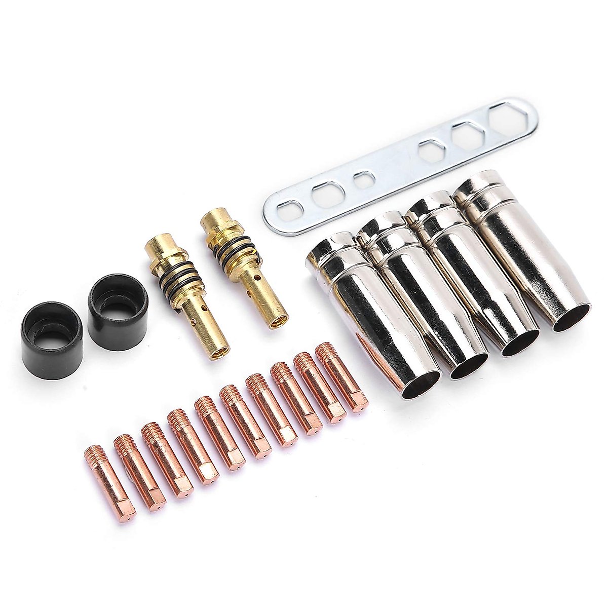 MIG Torch Gun Welding Accessory Kit Tip-Nozzle-Diffuser-Adapter Fit for Binzel 15AK MIG Welder MIG Welder Diffuse