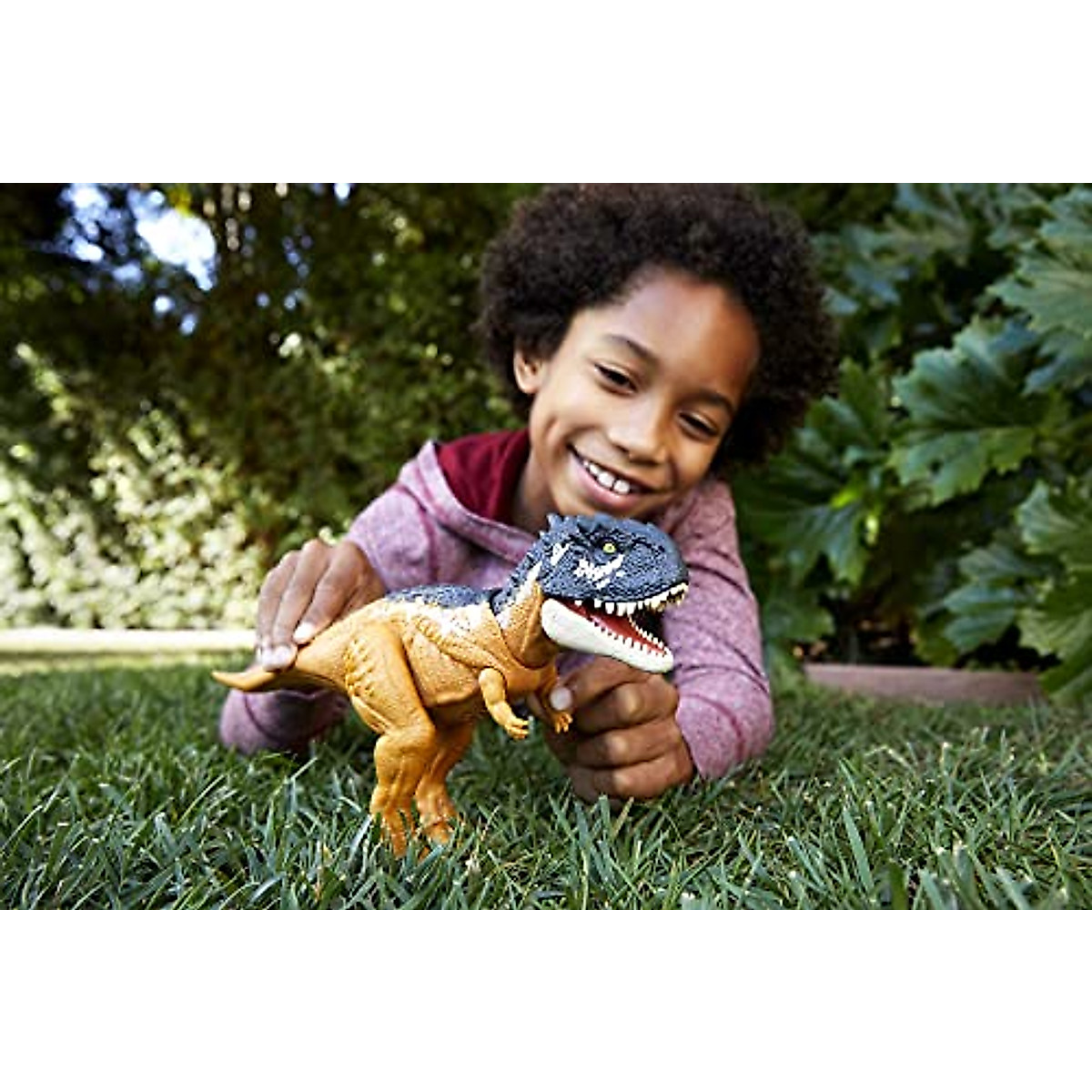 Mattel Jurassic World Dominion Roar Strikers Dinosaur Action Figure with Roaring Sound & Attack Action, Skorpiovenator Dino Toy Includes Digital Play
