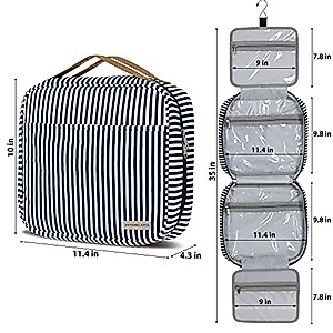 ARTISANS ATTIC Large Travel Toiletry Bag - Hanging Essantials Organizer - TSA Approved Cosmetic Bag - Fully Water Resistant - Suitable for Men & Women - Midnight Blue