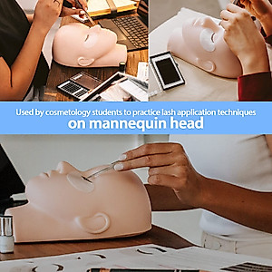 LANKIZ Eyelash Extension Kit, 448pcs Lash Practice Kit, Lash Kit for Eyelash Extensions Beginners, Eyelash Extension Supplies with Lash Mannequin Head for Training Makeup Practice