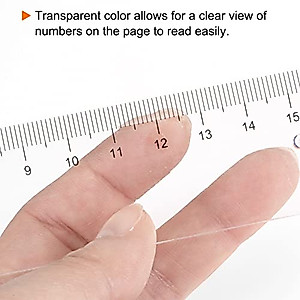 HARFINGTON 3pcs Straight Ruler 30cm Metric Clear Measuring Tool with PVC Bag for Classrooms Home Office, Transparent