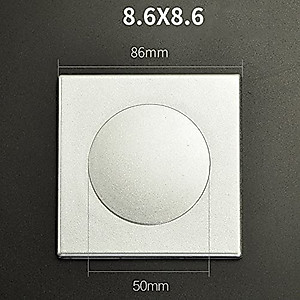 2 Pcs Pipe Wall Covers,Wall Split Flange,Wall ​Hole Decorative Cover,Wall Split Square Escutcheon Plate ABS Plastics Self-Adhesive Pipe Plate Covers,(50mm)