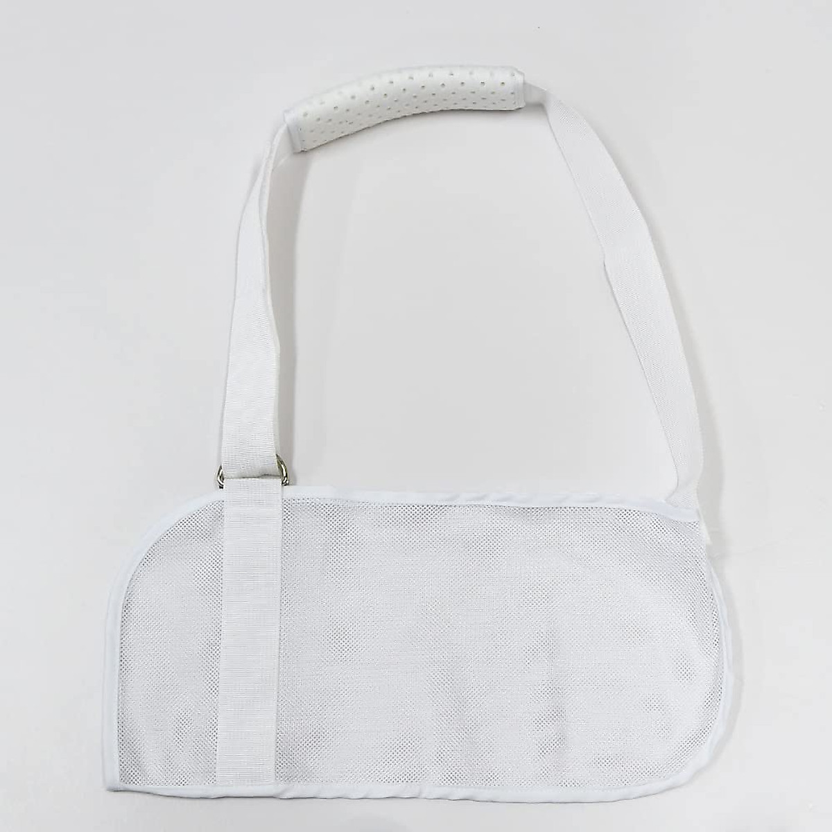 YAVOUN Breathable Mesh Arm Sling for Shower - Adjustable, Slings for Arm Torn Rotator Cuff Injury, shower sling for shoulder, Elbow, Wrist, Sling Forearm - Right Left Arm for Men Women (White)