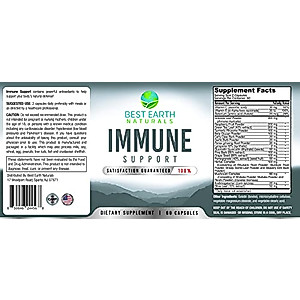 Best Earth Naturals Immune Support- Vitamin Herbal Complex for Immune System Support & Immunity Booster - 60 Count