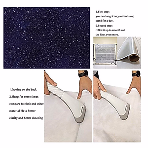 Yongqian Night Sky Star Outer Space Backdrops Universe Space Theme Starry Photography Backdrop Galaxy Stars 7x5ft Children Boy 1st Birthday Party Photo Background Newborn Banner Photo Studio Booth